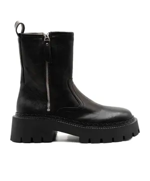 VIC MATIE Platform Ankle Boots - Black