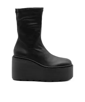 VIC MATIE Platform Ankle Boots - Black