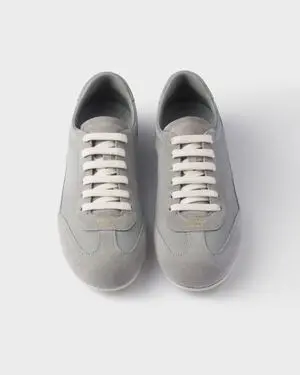 Prada Suede And Fabric Sneakers
