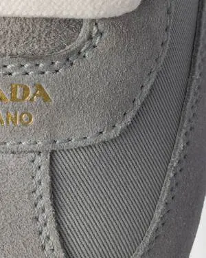 Prada Suede And Fabric Sneakers