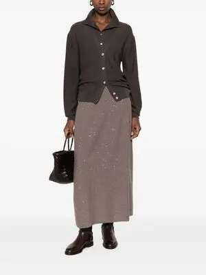 Antonelli Firenze Sequin-embellished Knit Midi Skirt