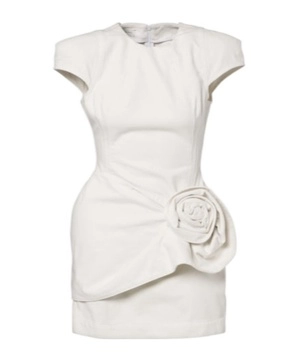 Magda Butrym Floral-appliqué Denim Minidress