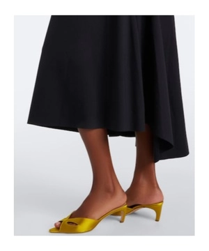 Victoria Beckham Letice Gathered Turtleneck Jersey Midi Dress