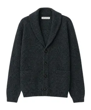 Iris Von Arnim Cashmere And Wool Collared V-neck Cardigan - Navy