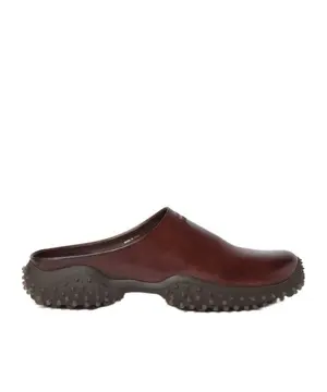 Miu Miu Leather Mules - Brown