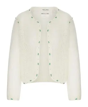 FORTE_FORTE Cropped Open-knit Cardigan - No