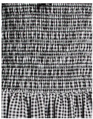 GANNI Plaid Short Sleeve Dress
