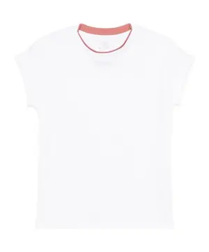 Eleventy Contrast Trim T-shirt - White