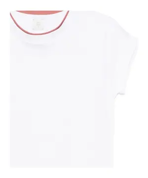 Eleventy Contrast Trim T-shirt - White