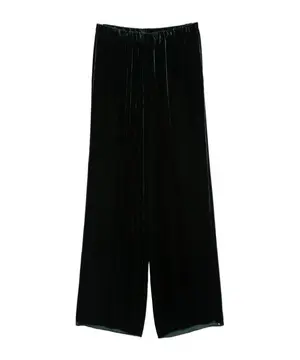 Antonelli Firenze Velvet Wideleg Trousers - Black