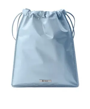 Prada Leather Drawstring Clutch - Sky-blue