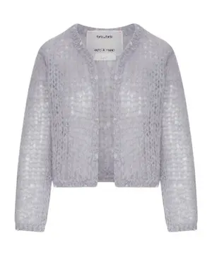 FORTE_FORTE Long-sleeve Open-front Cardigan