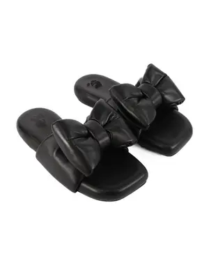 Off-White Padded Bow Sandals - Black