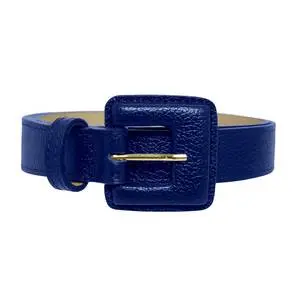 BELTBE Mini Square Narrow Leather Belt Cobalt - Blue