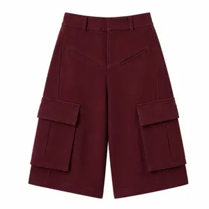FRONT ROW SHOP Cotton Twill Shorts