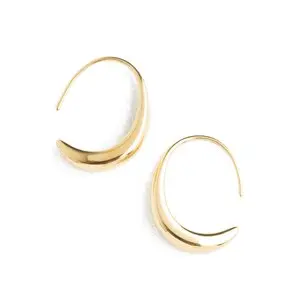 STARFISH PROJECT Crescent Moon Thread Drop Earrings - Gold