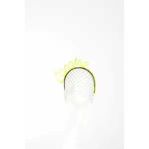 Victoria Grant Cocaine Sculptural Couture Headpiece - Yellow