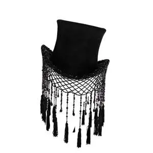 Victoria Grant Dark Horse Sculptural Velour Top Hat