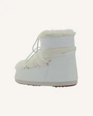 Moon Boot Icon Low Faux Fur Boots - White