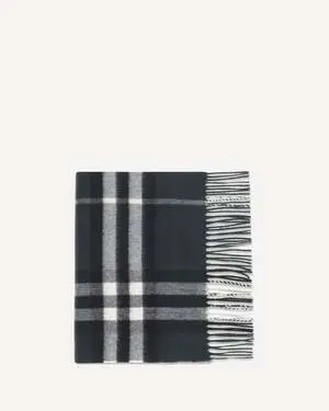 Burberry Cashmere Check Scarf - Green