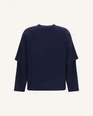 DARKPARK Troy Double-sleeve Cashmere Sweater - Blue