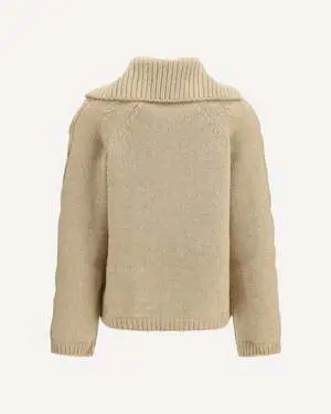 Moncler Alpaca And Wool Blend Zip Cardigan