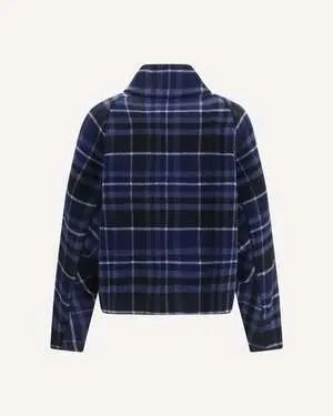 Pinko Campanula Check Double-cloth Caban - Blue