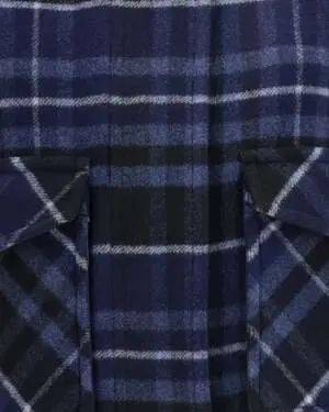 Pinko Campanula Check Double-cloth Caban - Blue
