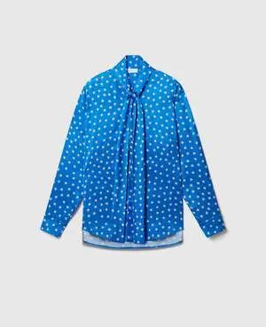Stella McCartney Star Print Bow-tie Satin Shirt