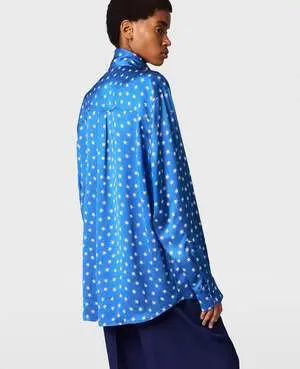 Stella McCartney Star Print Bow-tie Satin Shirt