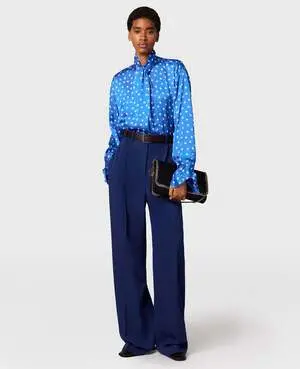 Stella McCartney Star Print Bow-tie Satin Shirt