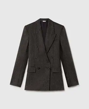Stella McCartney Double-breasted Speckled Blazer