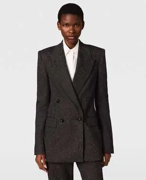 Stella McCartney Double-breasted Speckled Blazer