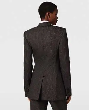 Stella McCartney Double-breasted Speckled Blazer
