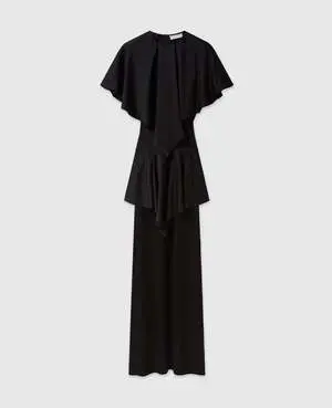 Stella McCartney Tiered Pleated Satin Gown