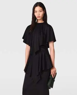 Stella McCartney Tiered Pleated Satin Gown