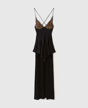 Stella McCartney Tiered Pleated Satin Gown