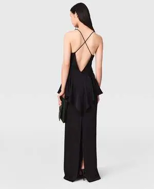 Stella McCartney Tiered Pleated Satin Gown