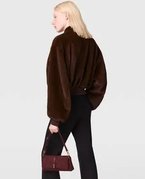 Stella McCartney Plush Mink Bomber Jacket