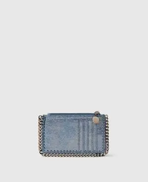 Stella McCartney Falabella Iridescent Zip Card Holder
