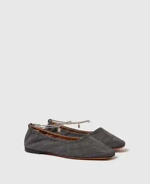 Stella McCartney Quilted Chain Ballerina Flats