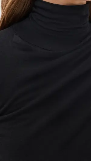 Enza Costa Sheer Bandana Turtleneck Tee