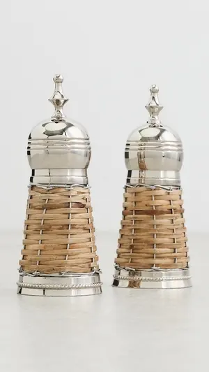 The Favorites Cap Ferrat Rattan Covered Salt And Pepper