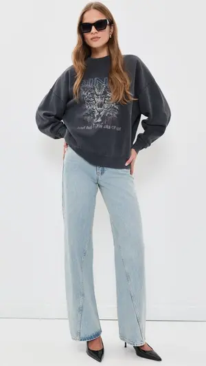 ANINE BING Miles Leopard Muse Sweatshirt