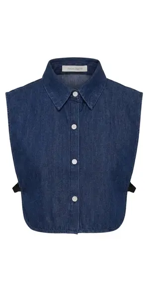 FAVORITE DAUGHTER The Tuck In Collar Dickey - Medium Blue