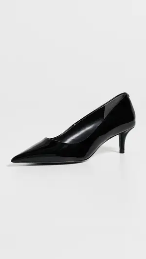 Sam Edelman Leather Patent Kitten Heel Pumps - Black