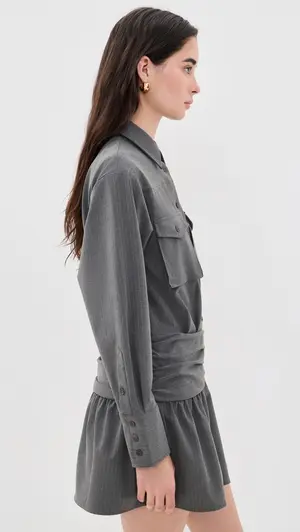 ROWING BLAZERS Pinstripe Button Down Dress