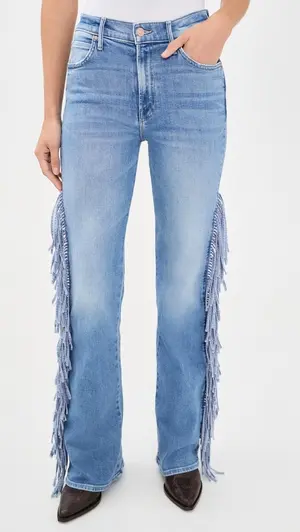 MOTHER The Fringe Desperado Sneak Western Jeans