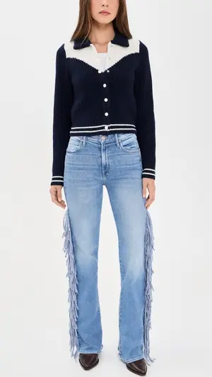 MOTHER The Fringe Desperado Sneak Western Jeans