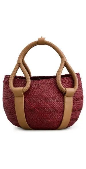 Johanna Ortiz Ballad Of The Frontier Mini Tote Bag - Wine/beige